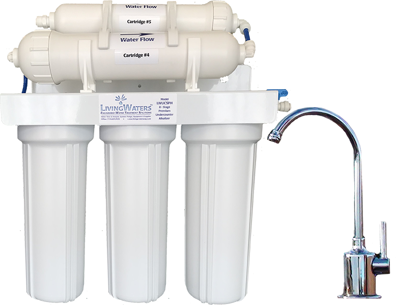 LivingWaters™ Premium 8-stage Water Purification System with Alkalizer ...